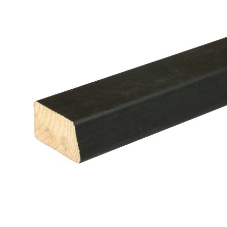 Vuren achterhout zwart 28x41/47x4200mm | Hout en Bouwmaterialen