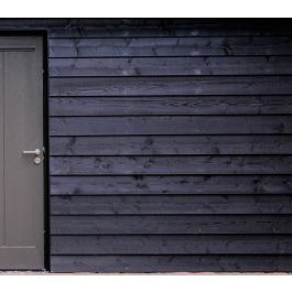 LUVIA Fins vuren Zweeds rabat 9-24x195x4800mm zwart gespoten